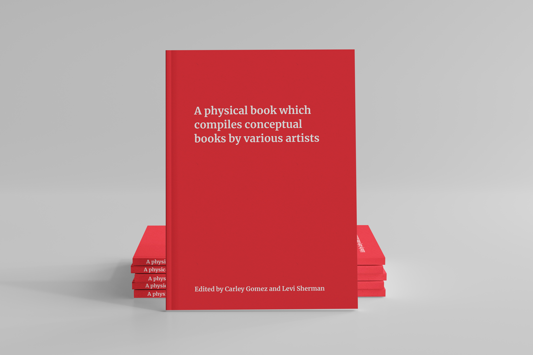 A physical book which compiles conceptual books by various artists ...